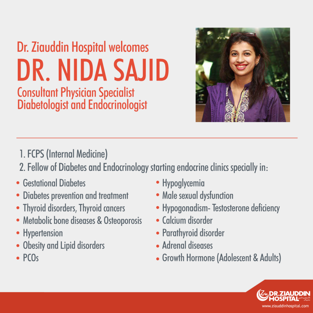 Dr. Ziauddin Hospital Welcomes Dr. Nida Sajid - Dr. Ziauddin Hospital